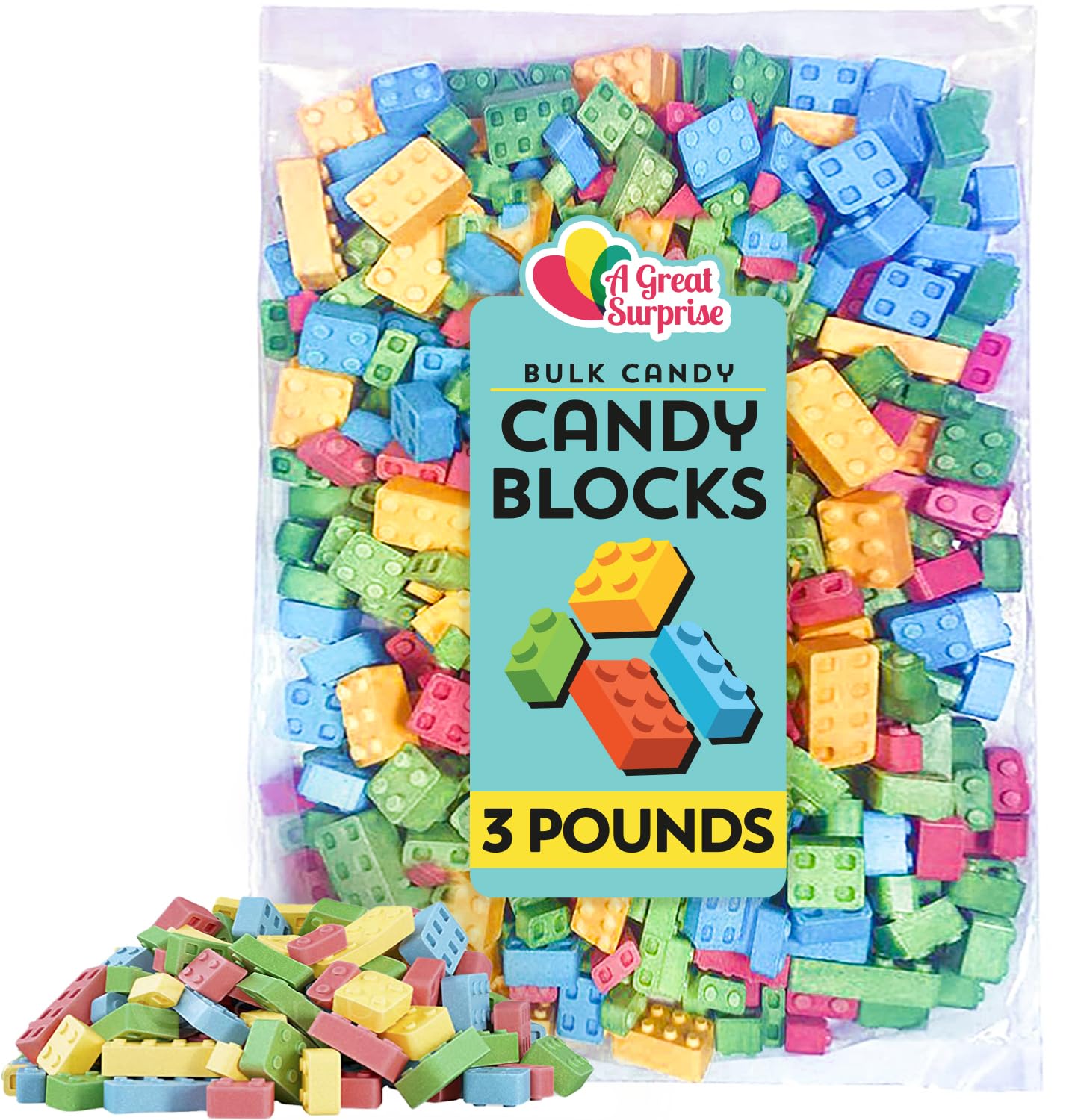 Building Blocks Candy - 3 Pound Bag - Building Block Candies - Candy B ...