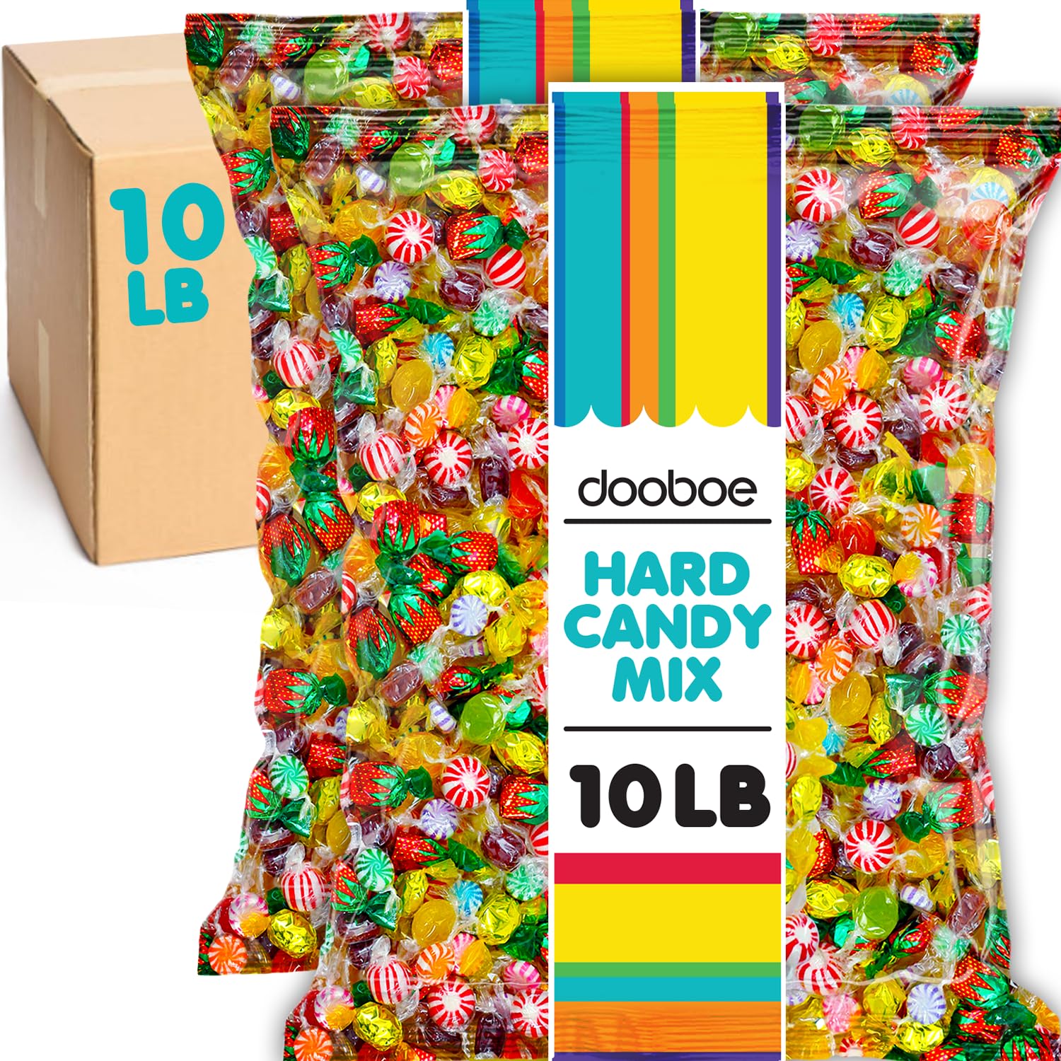 Dooboe Bulk Hard Candy Mix 10 lb Individually Wrapped Assorted Hard Ca ...