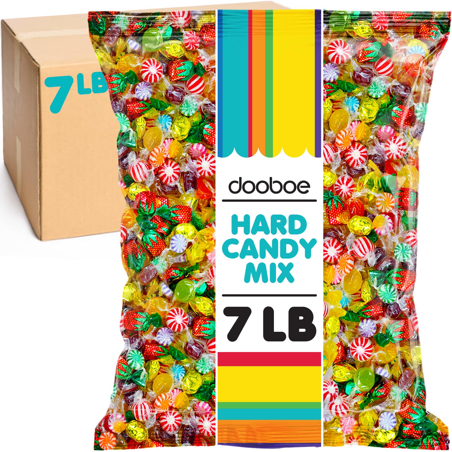 Dooboe Hard Candy Mix - 7 Pounds - Approx. 520 Pieces - Big Bulk Hard ...